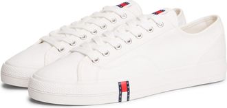 Tommy Jeans Sneaker TOMMY JEANS ARCHIVE VULC Y2K, Herren, Gr. 40, wei&szlig;, Baumwolle, unifarben, Schuhe Sneaker, Freizeitschuh, Halbschuh, Schn&uuml;rschuh mit Logoflagge
