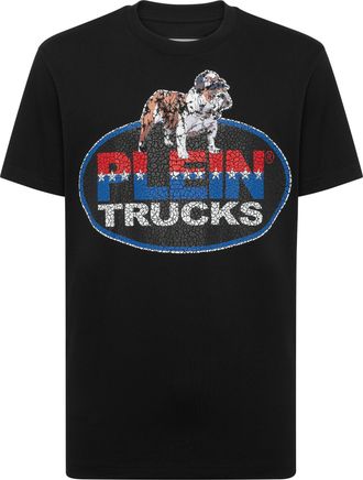 Philipp Plein Round Neck T-Shirt Bulldog