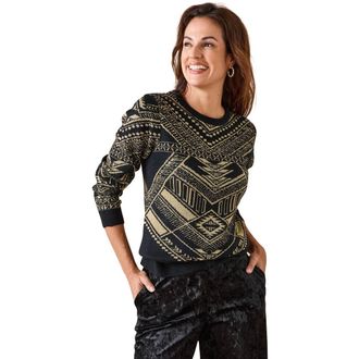 Daxon by - Pull jacquard l&eacute;g&egrave;rement brillant