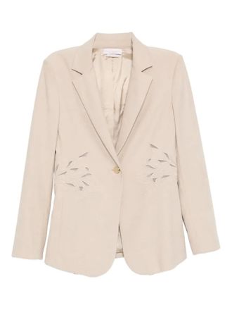 Saiid Kobeisy blazer à broderies - Tons neutres