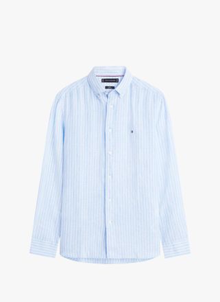 Tommy Hilfiger Chemise droite ray&eacute;e &agrave; logo en lin