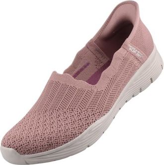 Skechers Baskets Seager Believe It pour Femme, Tricot Mauve, 37.5 EU
