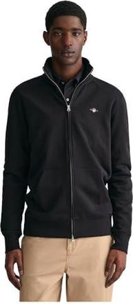 GANT REG Full Zip Sweat Sweatshirt Zippé Shield Regular, Black, XXL Homme