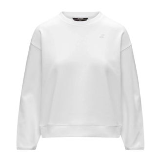 K-Way Femme, Sweatshirts et sweats &agrave; capuche, Blanc, Taille: 38 FR Loiza Crewneck SweaT-shirt