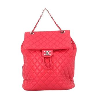 Chanel Pre-owned Vintage Leather Backpack - Femme - Pre-owned - Rouge - Taille: ONE Size