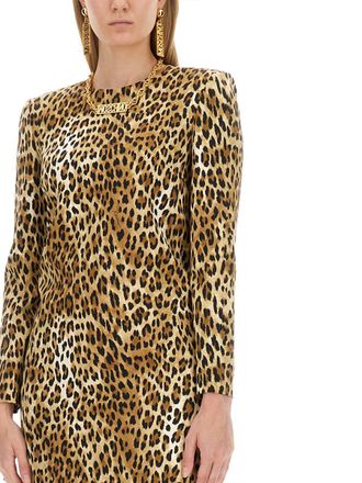 Moschino Animal Pattern Viscose Blend Dress - Multicolor