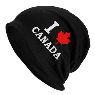 Generic Unisexe Hiver Chapeaux Jaime Le Canada Bonnet &Agrave; Revers Classique Bonnet dhiver Doux Bonnets De Ski pour Hiver Patinage Ski