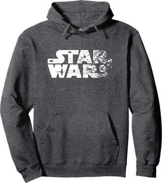 Star Wars Ship Shattered Logo White Pullover Hoodie