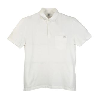 C.P. Company C.p. Company, Homme, Tops, Blanc, Taille: 2XL Polo Short Sleeve