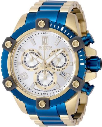 Invicta Jason Taylor 51279 Herrenuhr - Quarzwerk - Edelstahl mit silbernem Zifferblatt - 50 mm