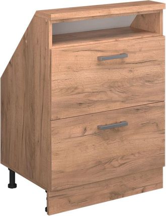 Vicco Meuble mansardé Rion, Chêne de force doré, avec 2 tiroirs, Vicco