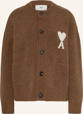 Ami Ami Paris Strickjacke Mit Alpaka braun