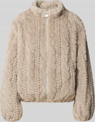 s.Oliver Black Label Webpelzjacke mit Zopfstruktur