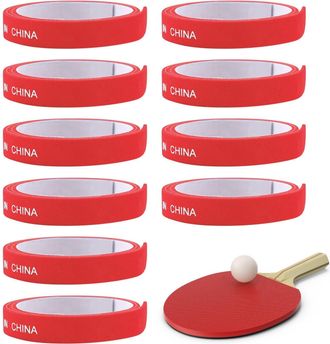 Generico Randband f&uuml;r Tischtennisschl&auml;ger, seitliches Schutzband f&uuml;r Schl&auml;ger, 10 St&uuml;ck, sto&szlig;fest, Zubeh&ouml;r f&uuml;r Freizeitsport, Wettkampftraining, regul&auml;re Spiel