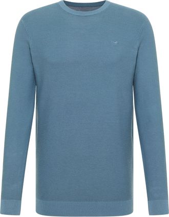 Mustang Jeans Herren Pullover, Style Elliot (1016844), Größe:3XL, Farbe: Bluestone (5180)