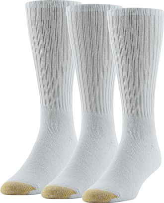 Gold Toe GOLDTOE Herren Ultra Tec Performance Crew Athletic, Multipairs Socken, Weiß (3 Paar), Large (3er Pack)