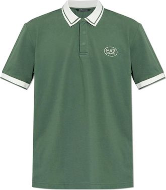 Emporio Armani Emporio Armani Ea7, Homme, Tops, Vert, Taille: M Polo avec Logo Imprim&eacute;