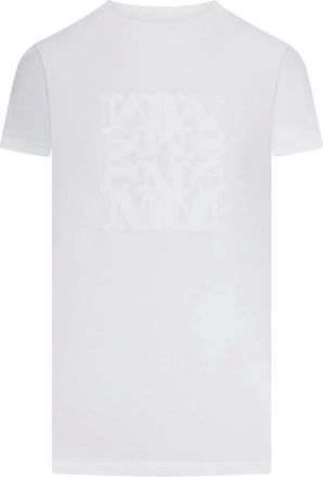 Max Mara Femme, Tops, Blanc, Taille: 40 FR Cotton Jersey T-Shirt