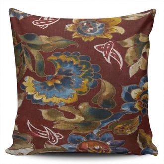 Generic Vintage-Aquarellblumen Kissenhülle Modern Dekokissenbezug Quadratische Zierkissenbezüge Für Schlafzimmer Bett Hotel 45X45Cm