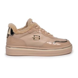 Baldinini Lackleder- und Leder-Sneaker - - Shoes - Damen - Rosa - 41 EU