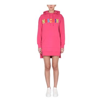 Moschino Logo Multicolor Kleid - - Dresses - Damen - Rosa - S