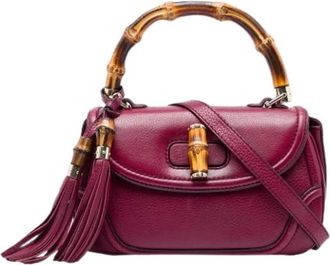 Gucci Pre-owned New Bamboo Satchel - Femme - Pre-owned - Rouge - Taille: ONE Size