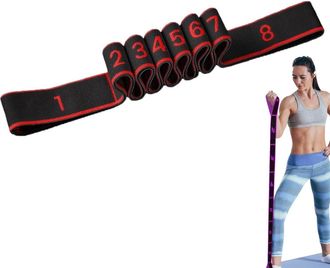 Generic Yoga Stretching Strap, Yoga Stretch Gurt mit 8 Schleifen, Fitnessband mit Schlaufen, Dehnungsband, Sportband, Stretching Band, Joga Zubeh&ouml;r, Fitnessba