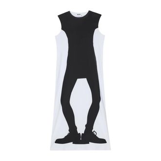 Moschino Abito Trompe LOeil - - Dresses - Damen - Wei&szlig; - S