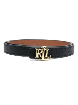 Polo Ralph Lauren ceinture réversible en cuir à boucle logo - Noir