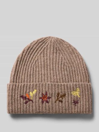 Pieces M&uuml;tze mit floraler Stickerei