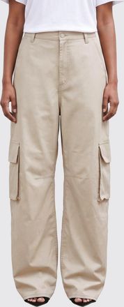 Balenciaga High-Waist Wide-Leg Cargohose aus beigefarbener Baumwolle