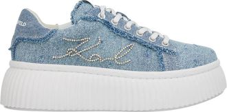 Karl Lagerfeld Low-Top Sneaker - Kreeper Lo Signia Mix Lo Lace - Gr. 41 (EU) - in Blau - für Damen