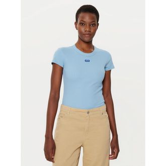 HUGO BOSS T-Shirt Easy 50523924 Hellblau Slim Fit