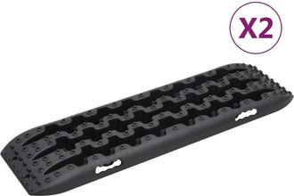 vidaXL Traktionsmatten 2 Stk. Schwarz 106x30,5x7 cm Nylon - Vidaxl