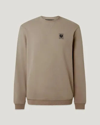 Belstaff Sweat-shirt Belstaff Pour Homme Coton Molletonn&eacute; Beige Sable Fonc&eacute; 2xl