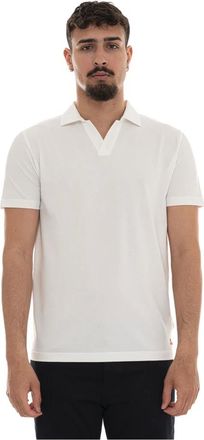 Peuterey Homme, Tops, Blanc, Taille: L Nouveau polo sans boutons Helgo