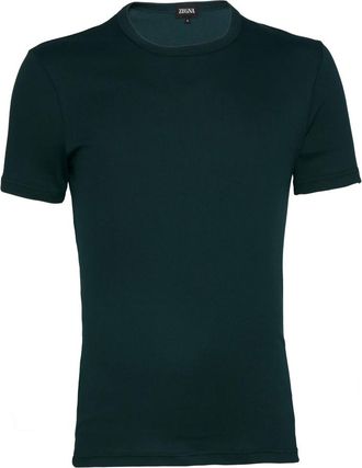 Ermenegildo Zegna Homme, Tops, Vert, Taille: S T-shirt ras du cou en coton modal