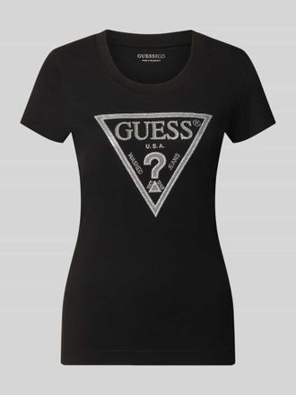 Guess T-Shirt mit Ziersteinbesatz und Logo
