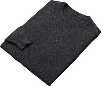 Generic Pull À Col Ras du Cou pour Homme Vêtement Ample Couleur Unie Décontracté Tricoté 100% Laine Automne Et Hiver