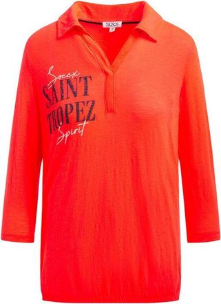 soccx Poloshirt mit Gummizug im Saum