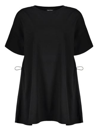 Herno T-Shirt mit Kordelzug - Schwarz