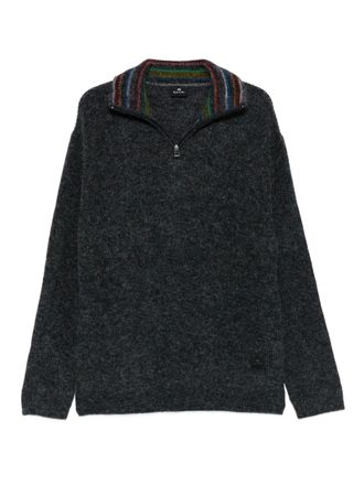 Paul Smith pull à col zippé - Gris