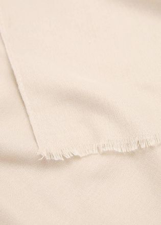 Mango Foulard bords effiloch&eacute;s beige - Femme - Taille unique - MANGO