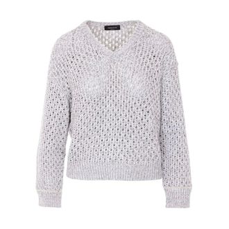 Fabiana Filippi Femme, Pulls, Gris, Taille: 42 FR V-neck Tricots