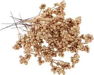 Cabilock 12 Pi&egrave;ces D&eacute;corations Artificielles pour No&euml;l Branches de et Or Accessoires DIY pour F&ecirc;te Sapin et Couronne Couleur Chaude