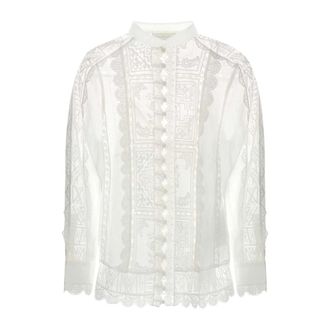 Zimmermann Aster Bestickte Bluse - - Blouses & Shirts - Damen - Wei&szlig; - S