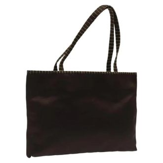 Prada Pre-owned Satin Tote Bag - - Pre-owned - Damen - Braun - ONE SIZE