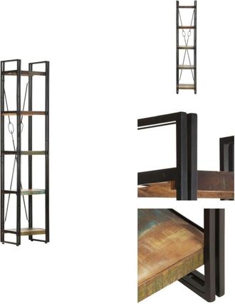 vidaXL Vidaxl - Bücherregal 5 Fächer 40x30x180 cm Altholz Massiv - Industrielles Design - Bücherregal - Altholz - Recyceltes Holz - Vintage Stil