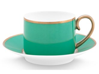 Pip Studio Chique Espressotasse m Untere Gold-gr&uuml;n 0,12 l