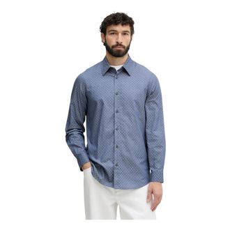 A|X Armani Exchange Jacquard Logo Muster Hemd - - Shirts - Herren - Blau - M